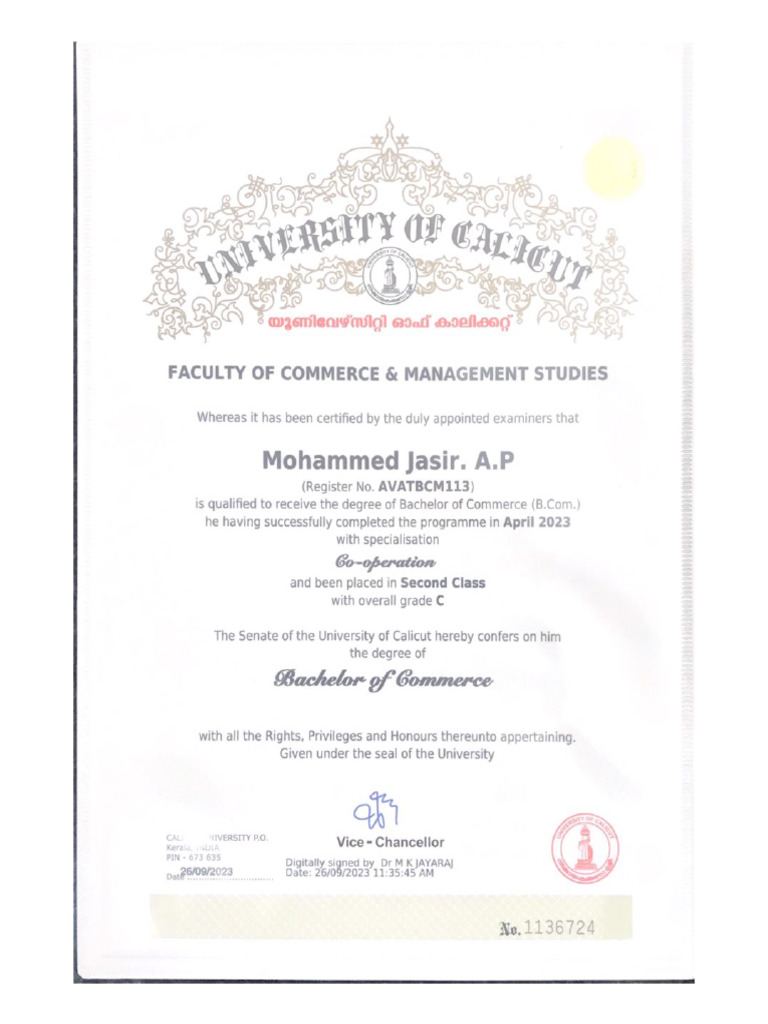 Faculty of Commerce & Management Studies | PDF