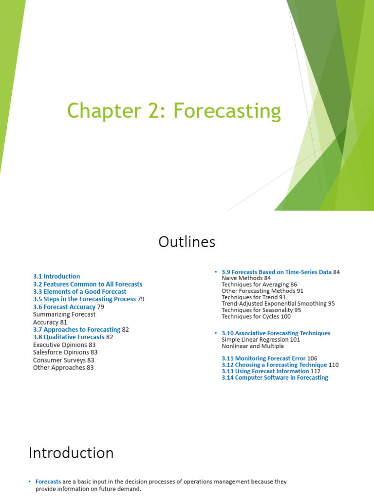Chapter 2 Forecasting | PDF | Forecasting | Seasonality