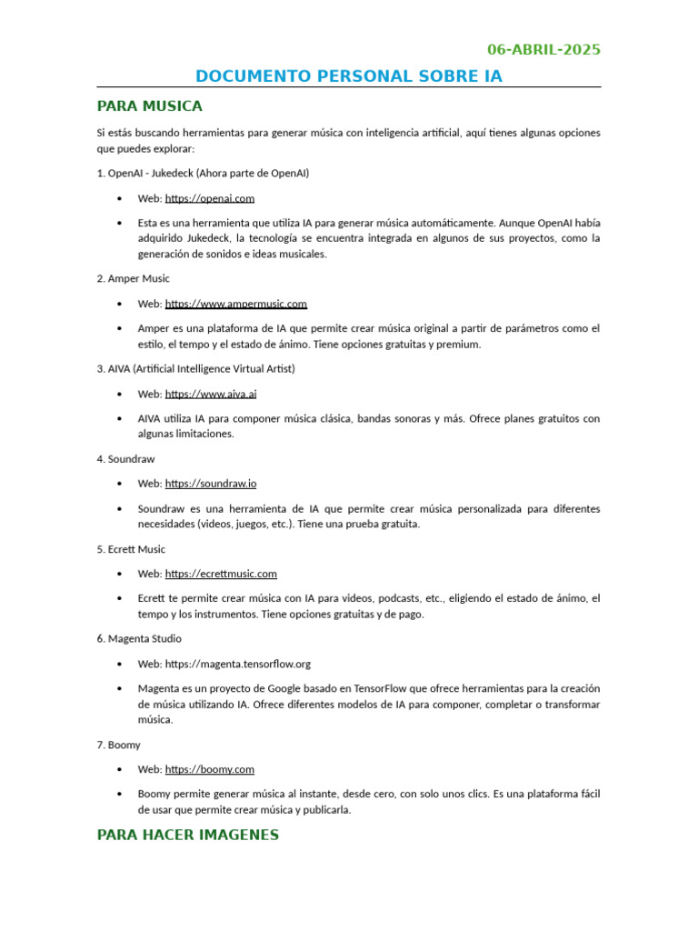 Documento Personal Sobre Ia | PDF