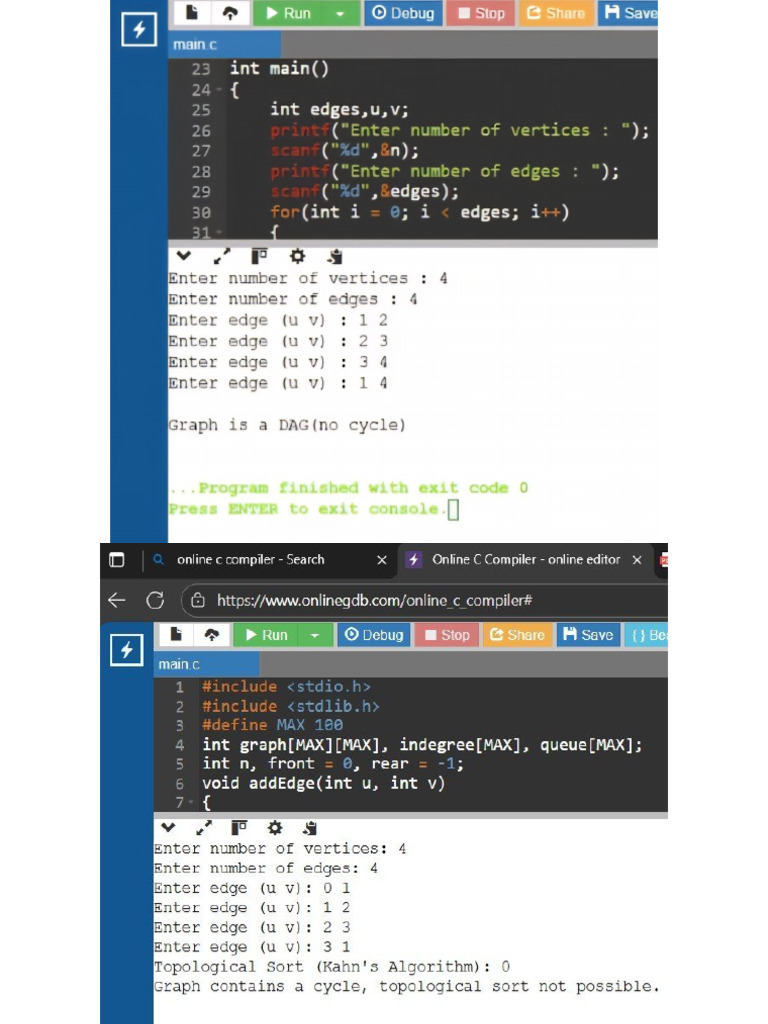 Adsa Lab Expt 6.1 & 6.2 Output | PDF