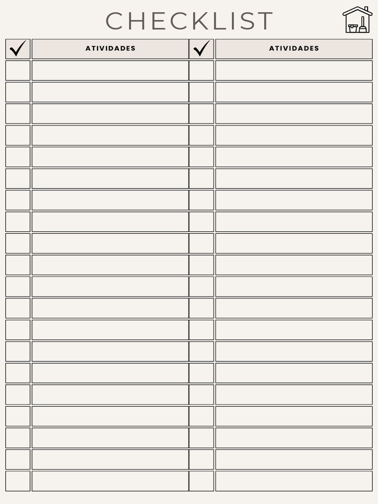Beige Minimalist Professional Cleaning Checklist | PDF