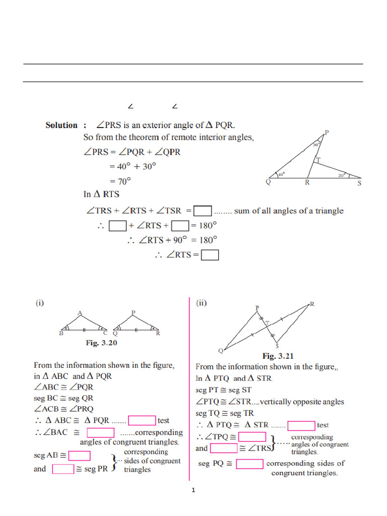 9th Grade Mathematics II: Triangles Q&A | PDF
