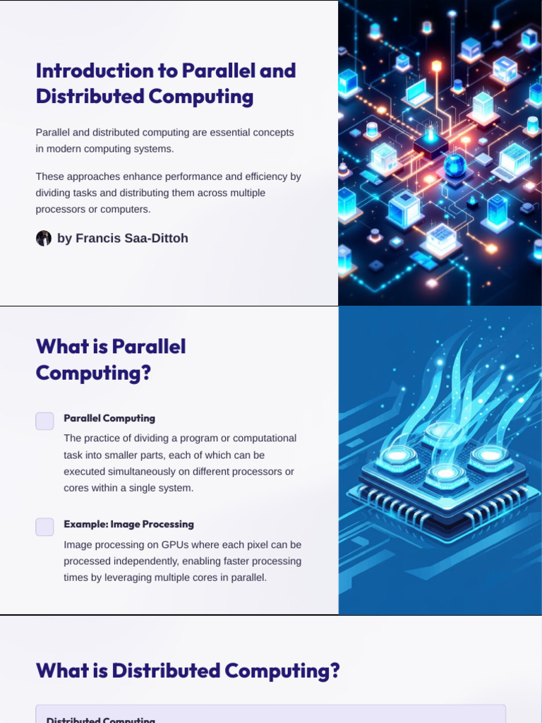 Introduction To Parallel and Distributed Computing 1 | PDF | Parallel ...