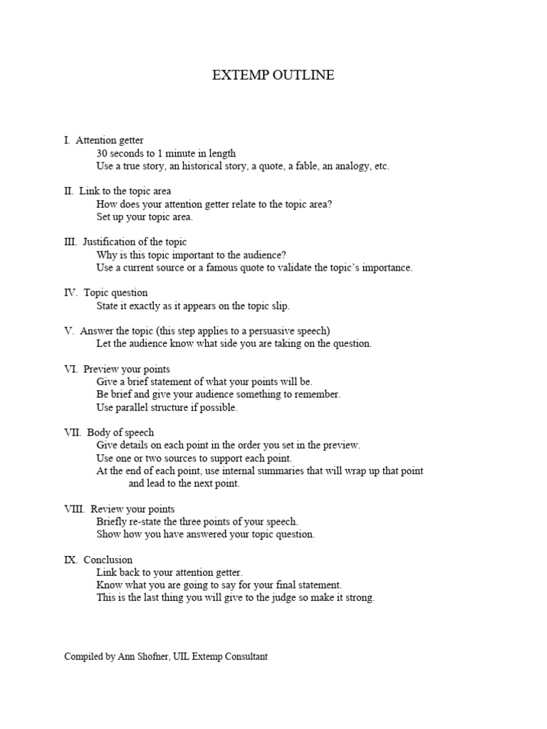Extemp Outline 2024 | PDF