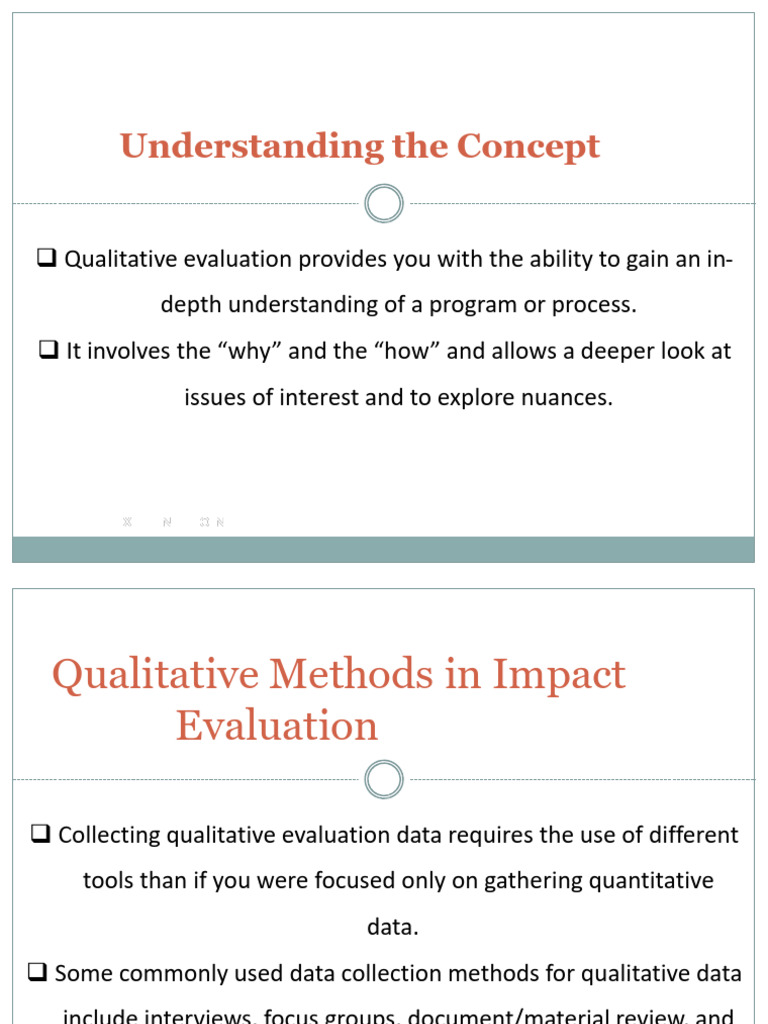 Qualitative Impact Evaluation Methods | PDF | Qualitative Research | Data