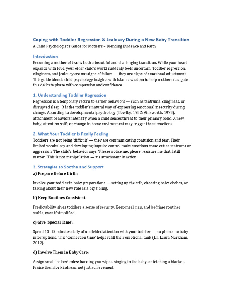 Mini-Guide for moms - New baby & toddler’s behavior | PDF ...