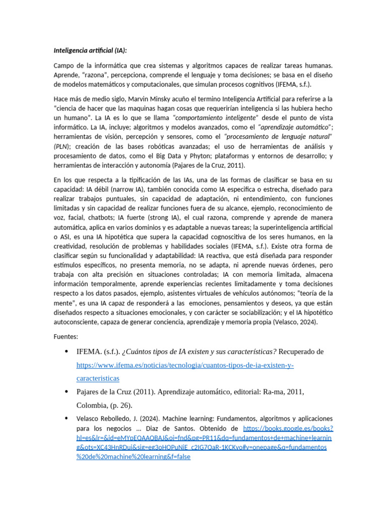 Inteligencia Artificial Resumen Parafraseado | PDF | Inteligencia ...