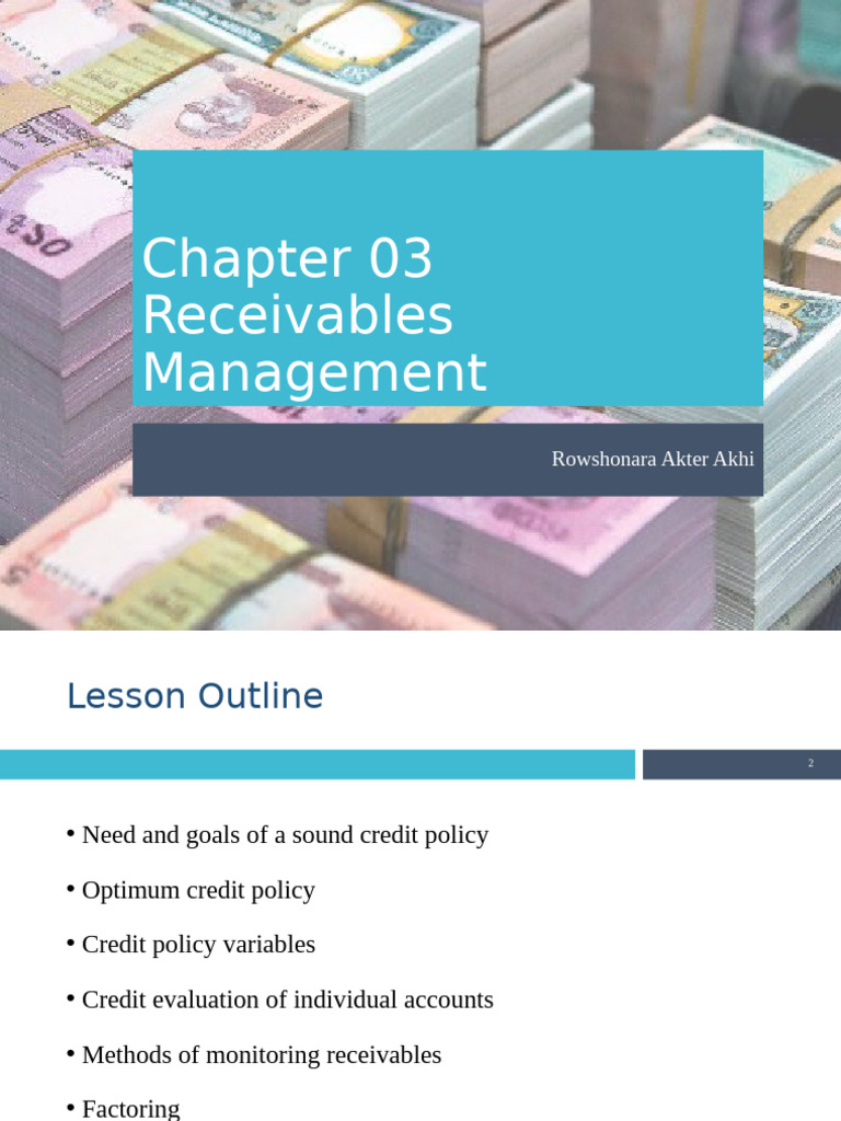 Effective Receivables Management Strategies | PDF | Factoring (Finance ...