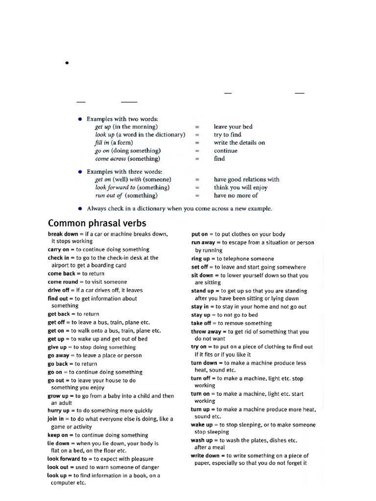 Understanding Phrasal Verbs Explained | PDF