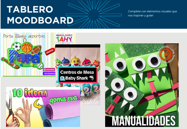 Tablero Moodboard: Complete Con Elementos Visuales Que Nos Inspiran y ...