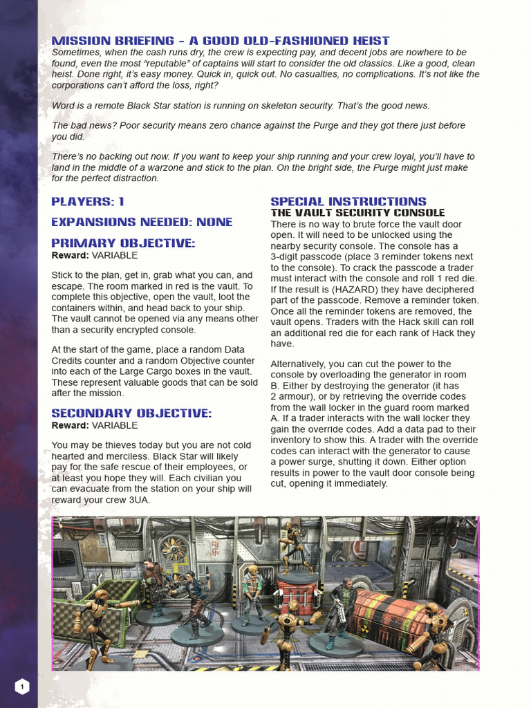 Core Space - en - Mission 0048 - A Good Old-Fashioned Heist | PDF