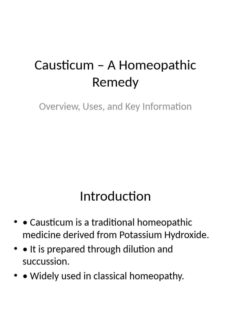 Causticum Presentation Template | PDF