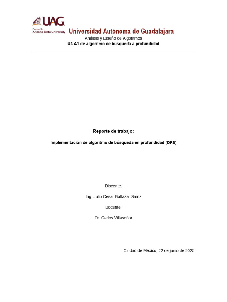 Act 2. Programación de Algoritmo de Busqueda en Profundidad Dfs | PDF | Teoría de grafos ...