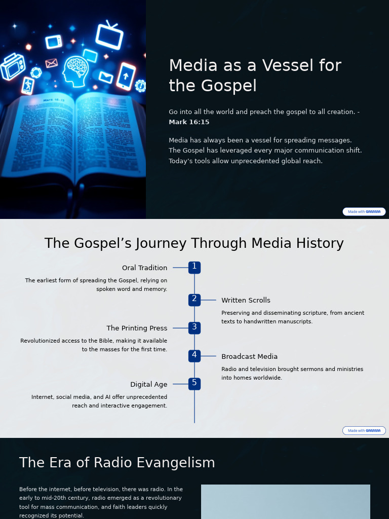 Media's Role in Spreading the Gospel | PDF | Televangelism | Sermon