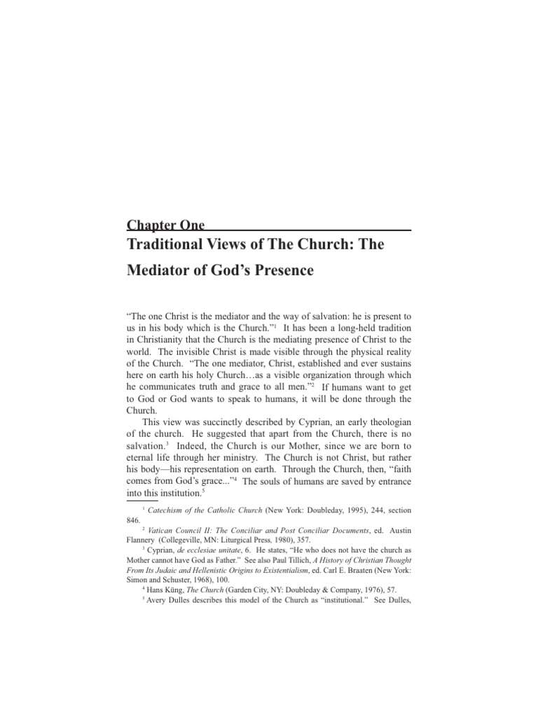 Church as Mediator of God's Presence | PDF | God The Father | Trinity