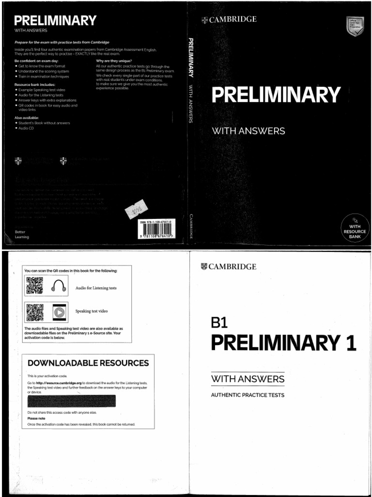 Cambridge - B1 Preliminary 1 Practice Tests | PDF