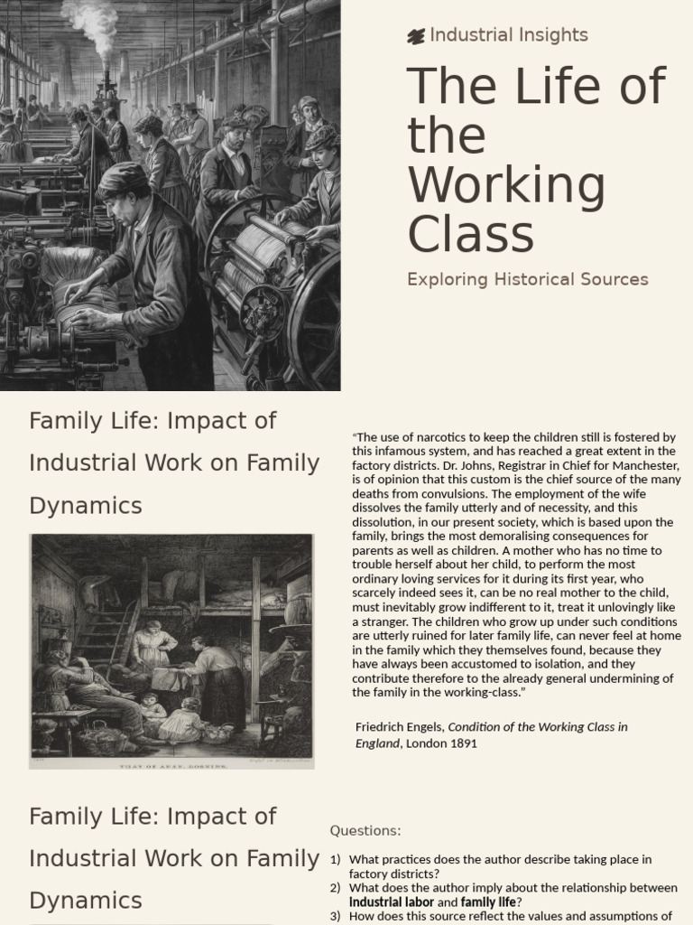 Lesson 7 - The Life of The Working Class (Historical Sources) | PDF ...
