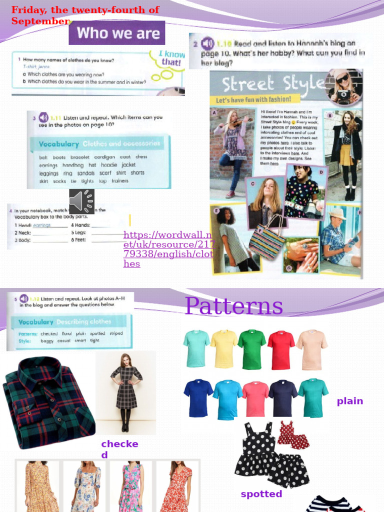 Describing Clothing Styles and Patterns | PDF
