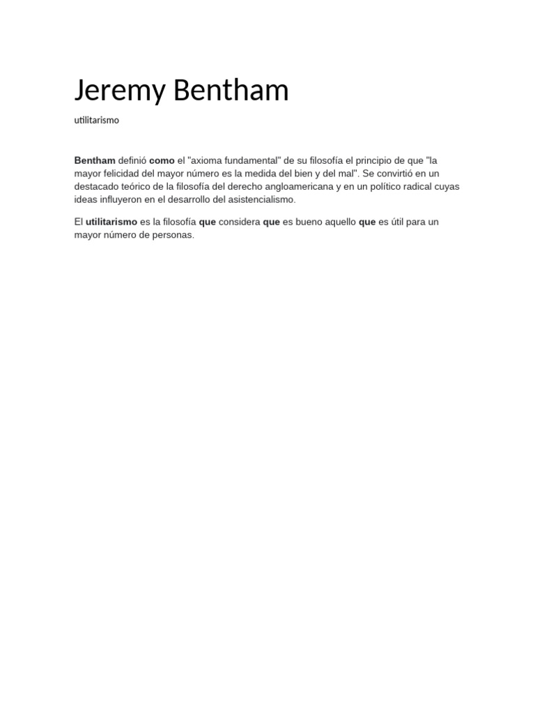 Jeremy Bentham | PDF