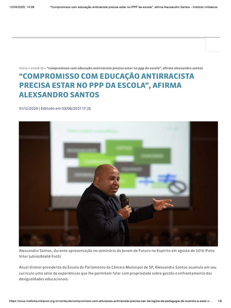 Compromisso Com Educação Antirracista Precisa Estar No PPP Da Escola ...