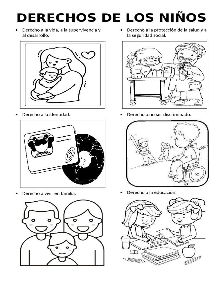 Derechos de los Niños para Colorear | PDF
