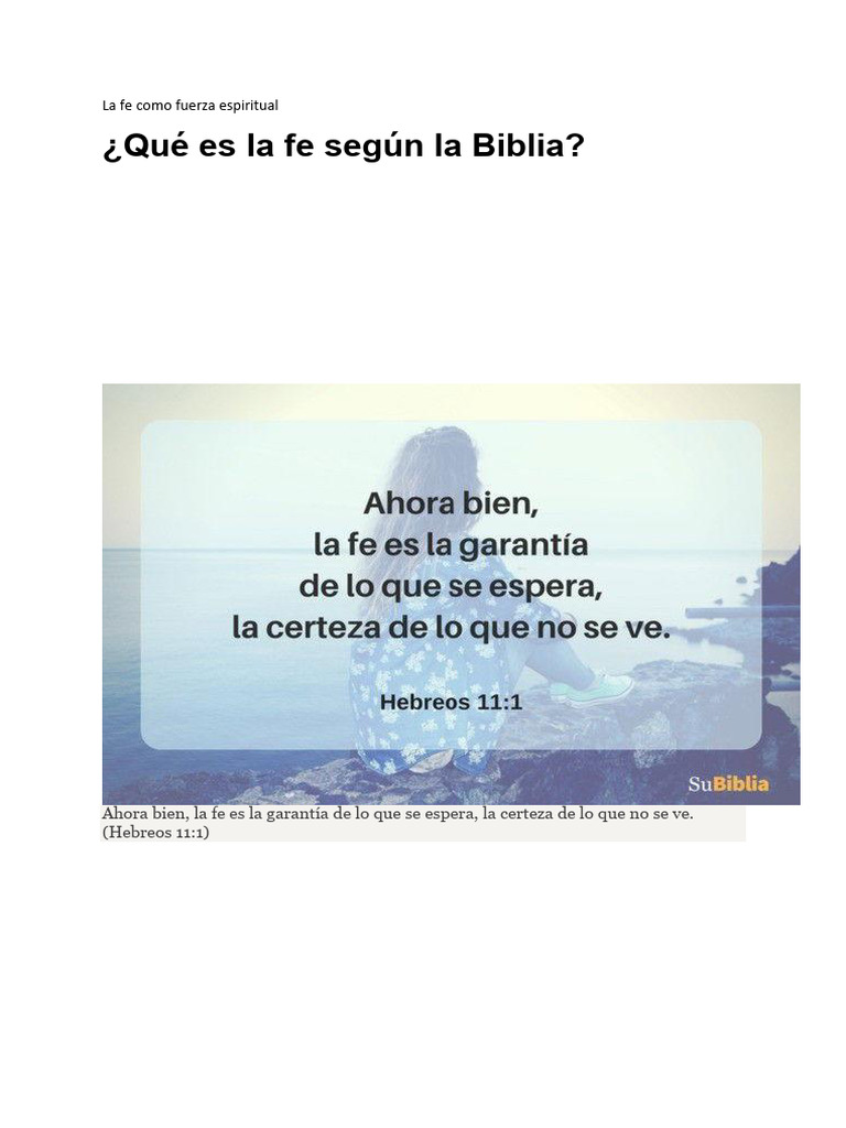 Definición de la fe espiritual | PDF | Fe | Cristo (título)