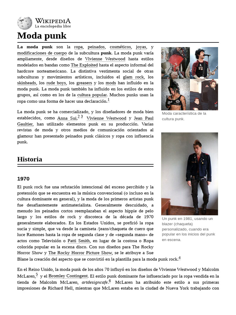 Moda Punk | PDF | Estilos de música británicos | Subculturas musicales