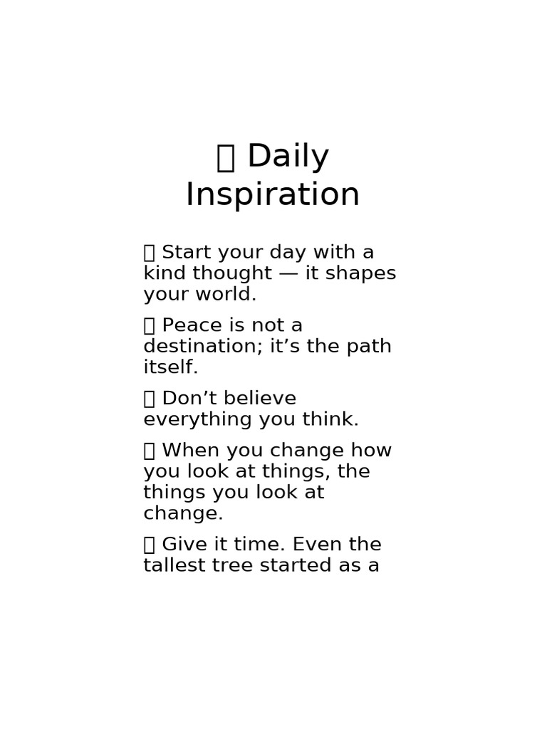 Daily Inspirational Quotes for Growth | PDF