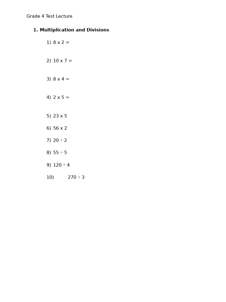 G4 Test Lecture | PDF