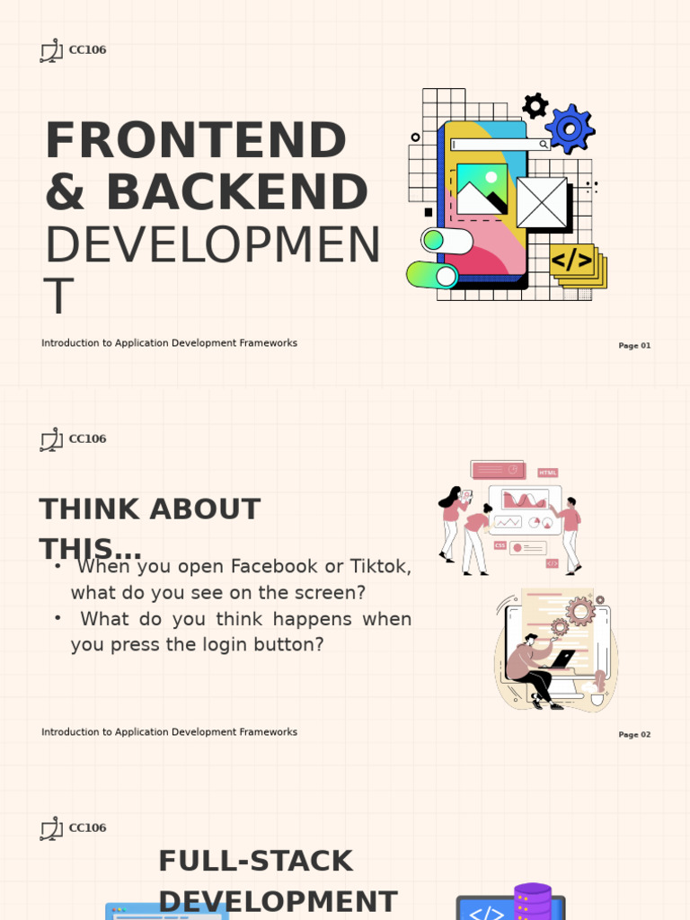 Overview of Frontend and Backend Development | PDF | Bootstrap (Front End Framework) | Mobile App