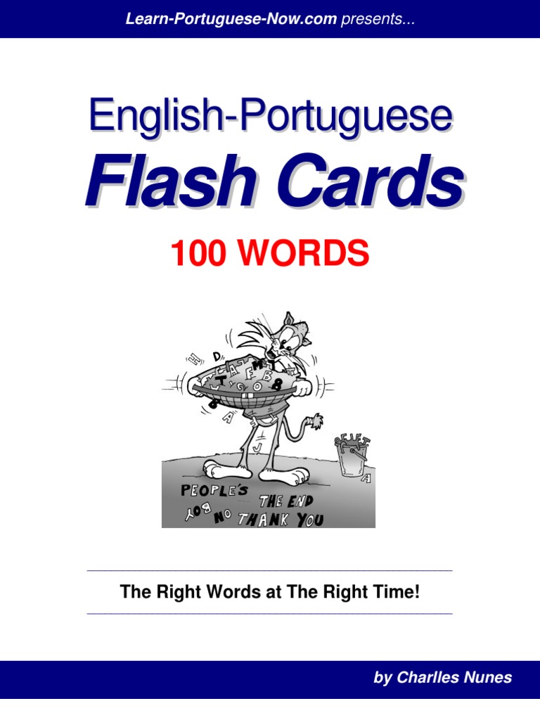 Portuguese and English at Words With Examples Flashcards | PDF ...