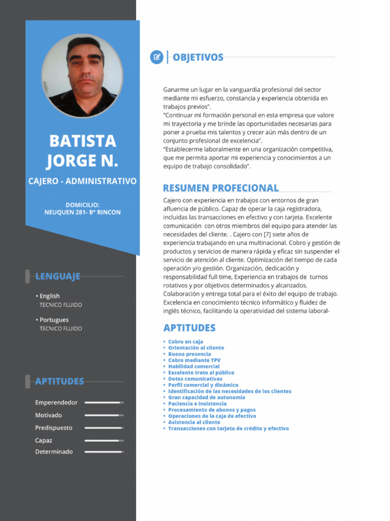 Curriculum Jorge Batista | PDF