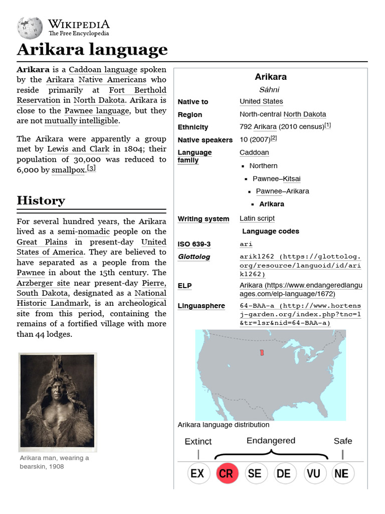 Arikara Language and Cultural Overview | PDF | Canadian Prairies ...