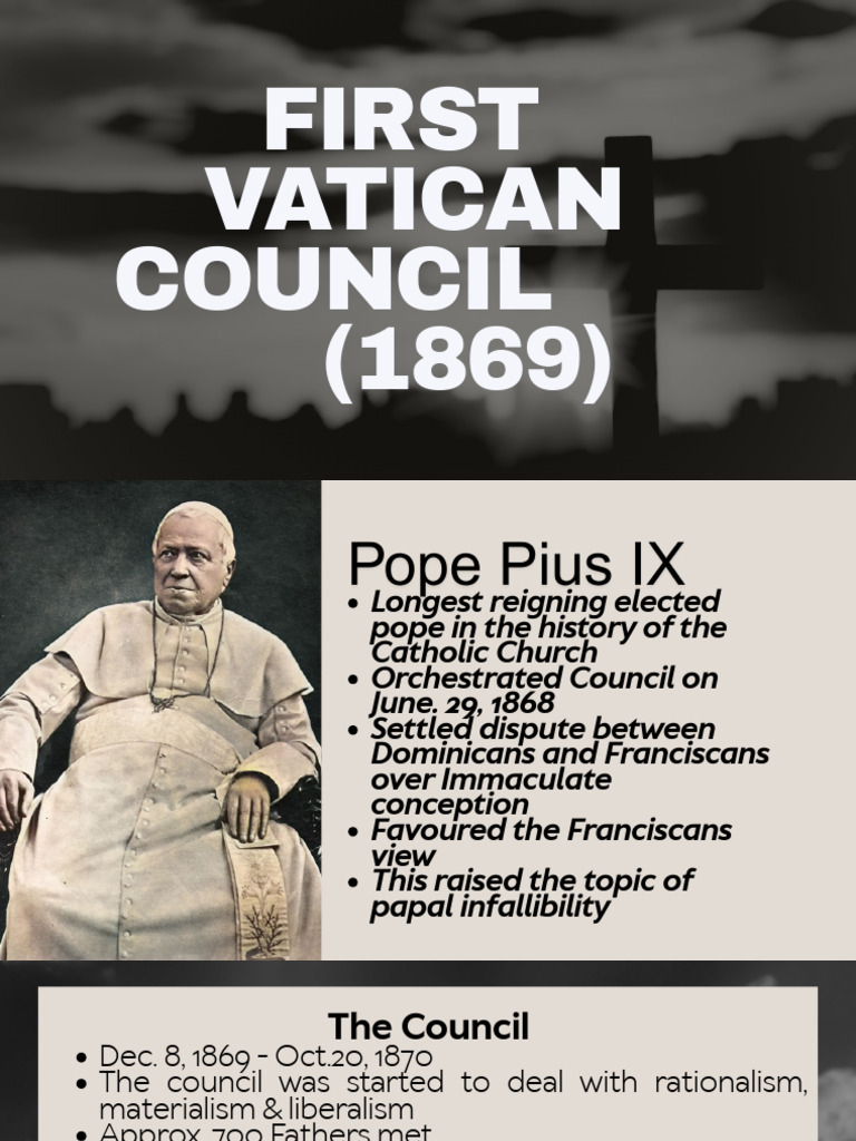 Overview of the First Vatican Council | PDF | Catholic Church | Second ...