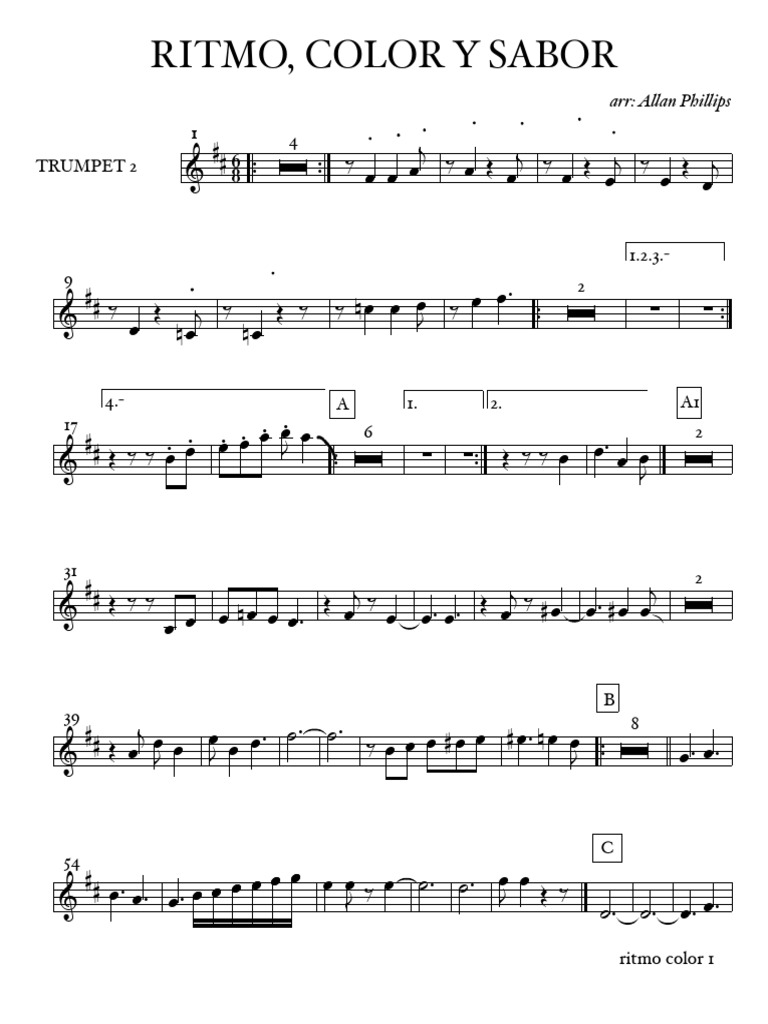 Ritmo Color - Trumpet 2 | PDF