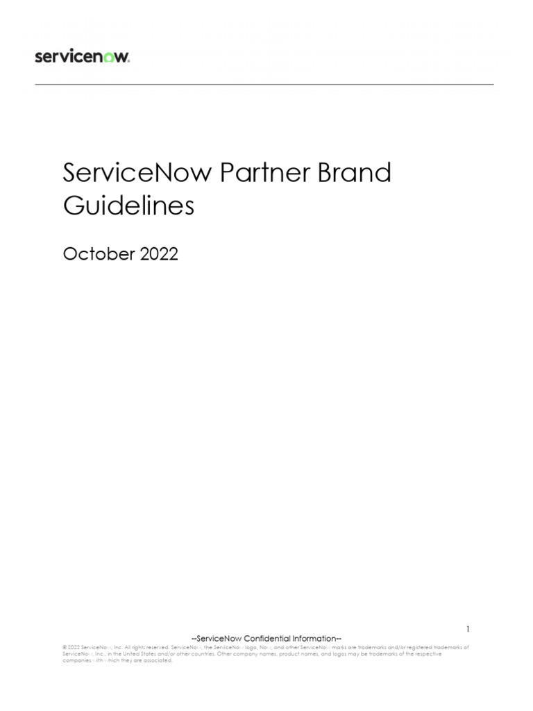 ServiceNow Partner Brand Guidelines | PDF | Logos | Brand