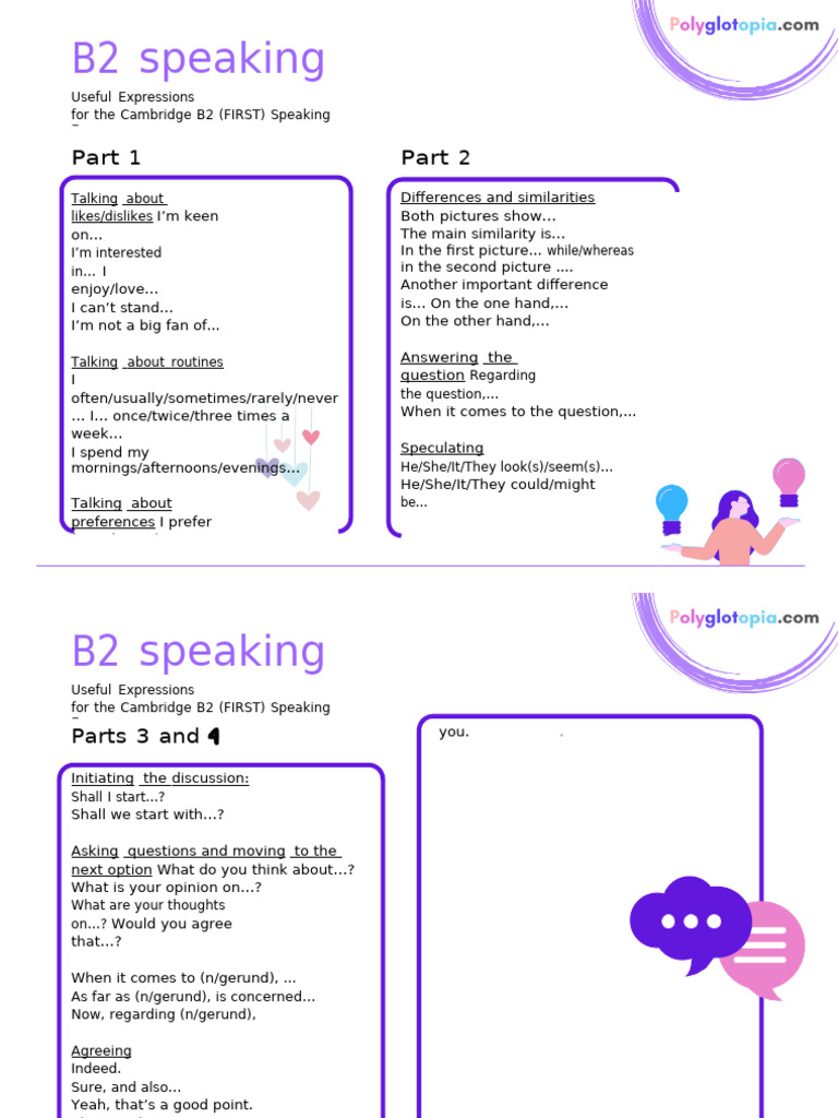 B2 Speaking Useful Expressions 1 | PDF