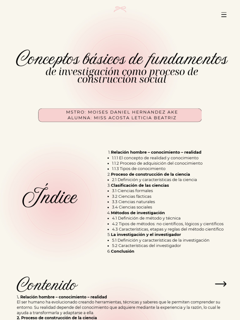 Conceptos Basicos de Fundamentos | PDF | Conocimiento | Método científico