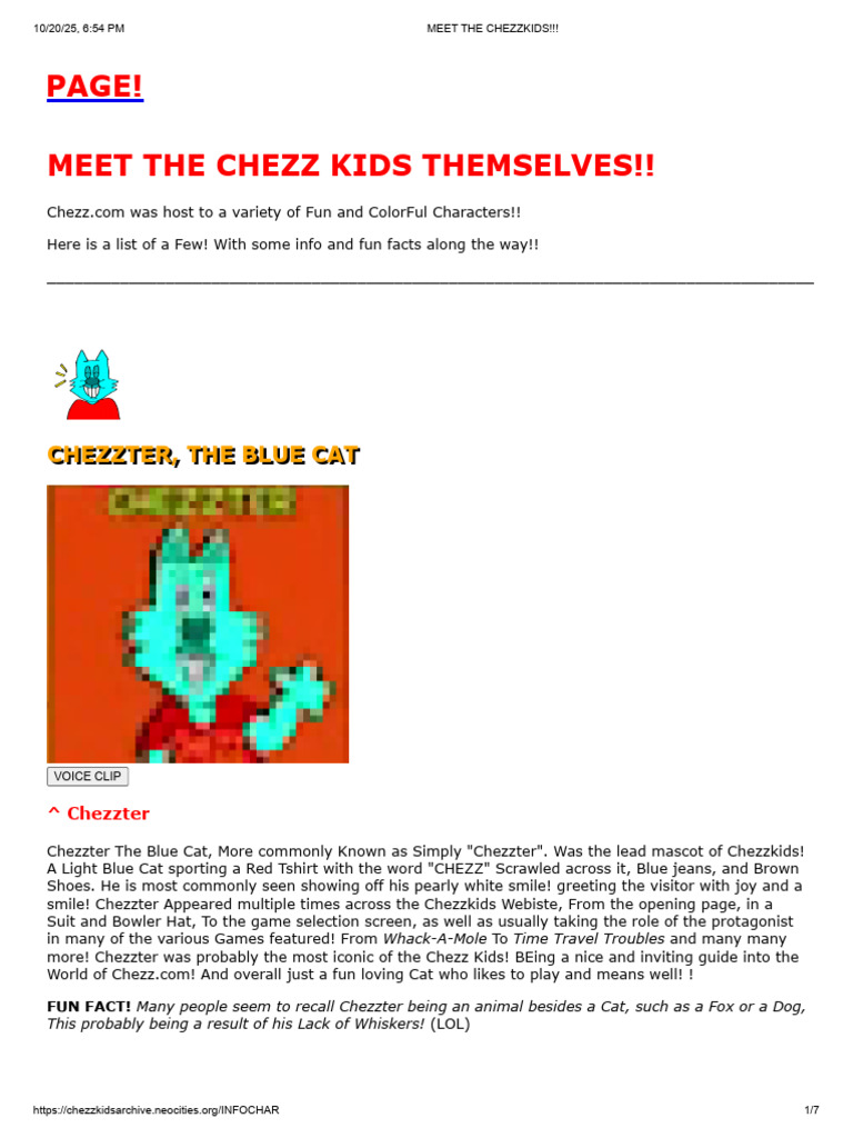 Meet the Chezz Kids Characters | PDF | Fashion | Clothing