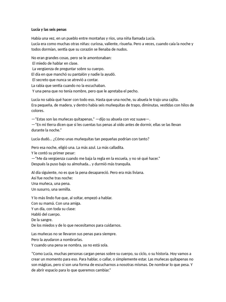 Lucía y Las Seis Penas | PDF