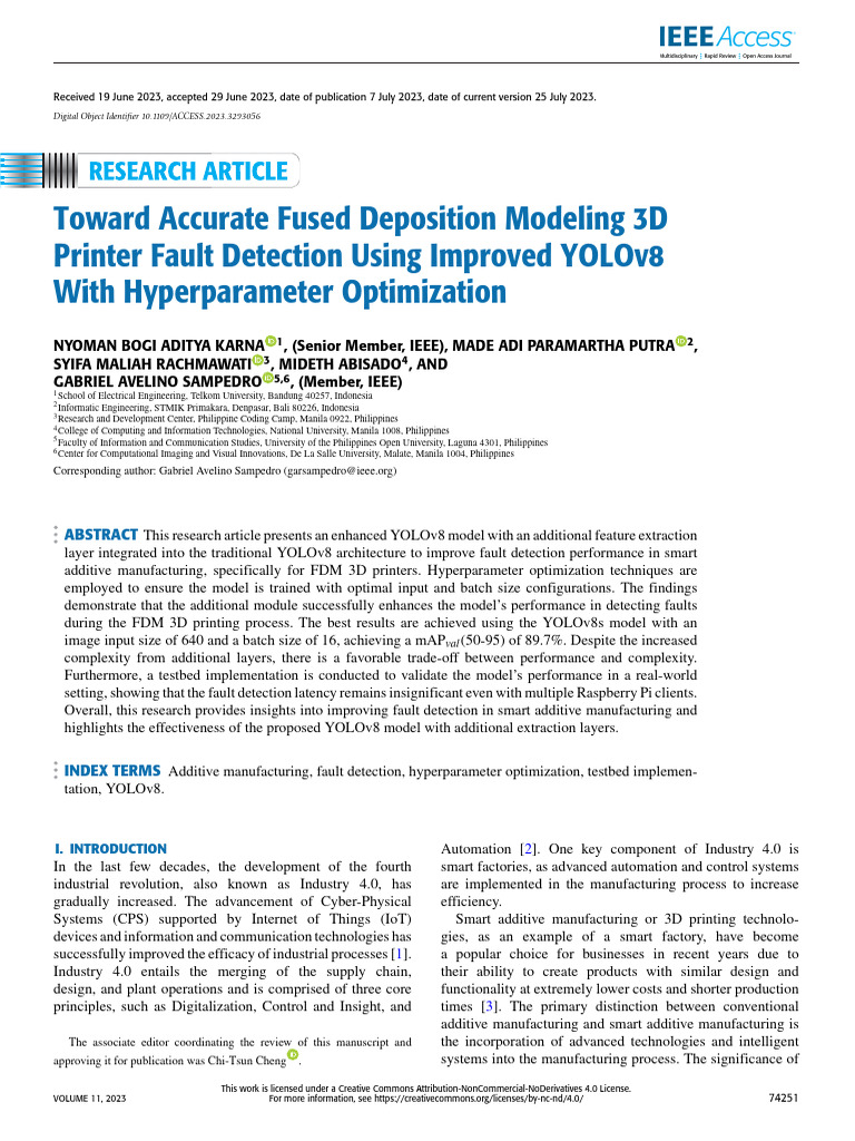 Toward Accurate Fused Deposition Modeling 3D Printer Fault Detection ...