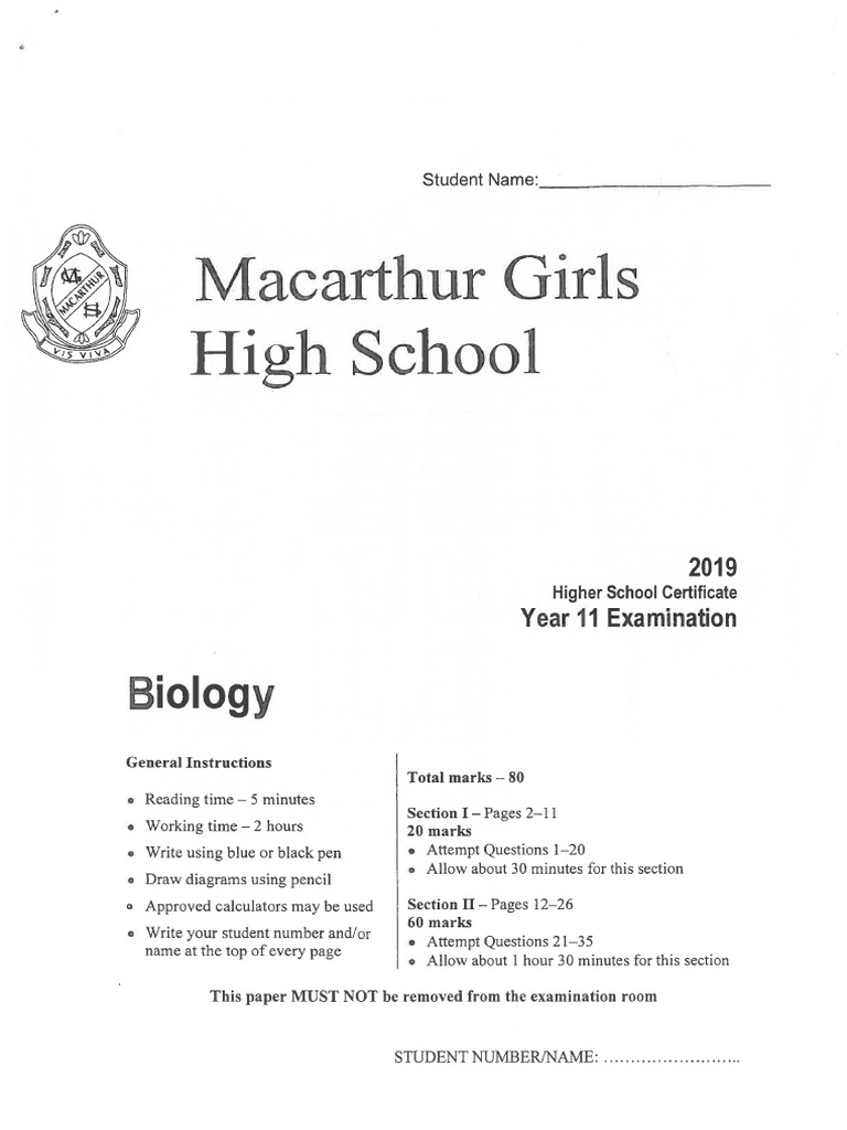 2019 Past Paper | PDF