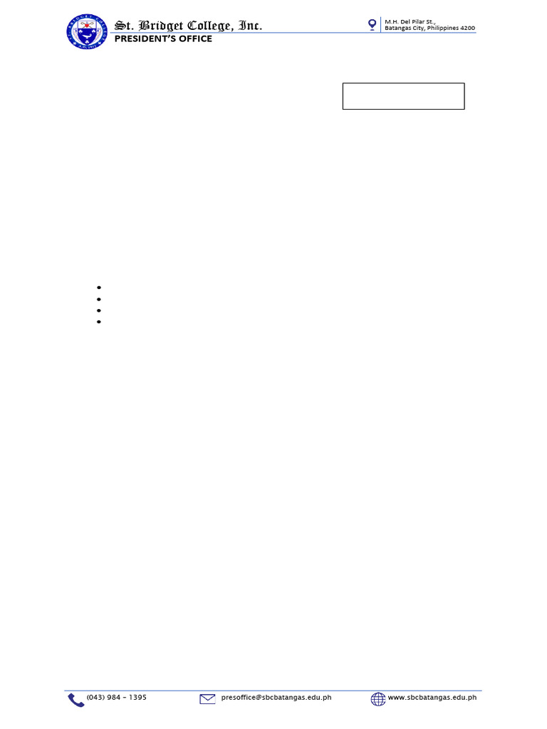 Pres Memo No. 2 Updates and Schedules | PDF