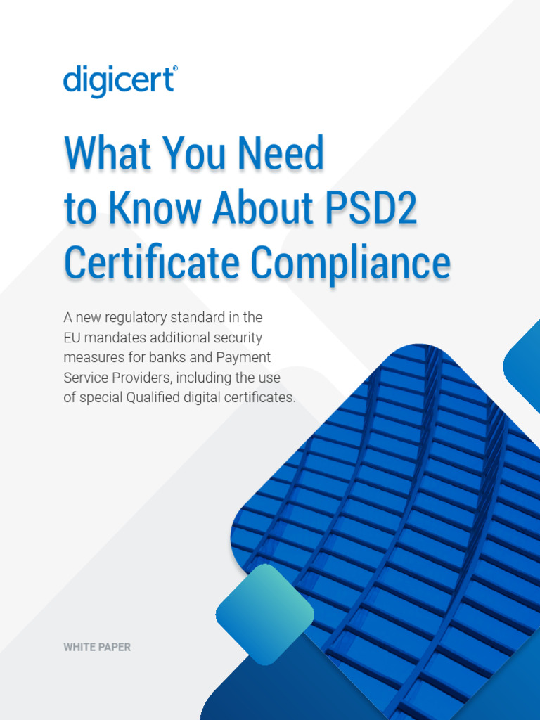 psd2 Certificate Compliance Faq Whitepaper en | PDF | Public Key Certificate | Transport Layer ...