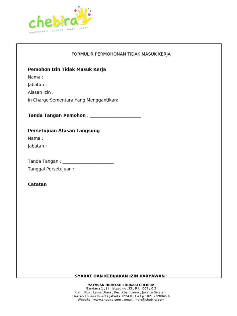 Permit Easy Form (Izin) | PDF