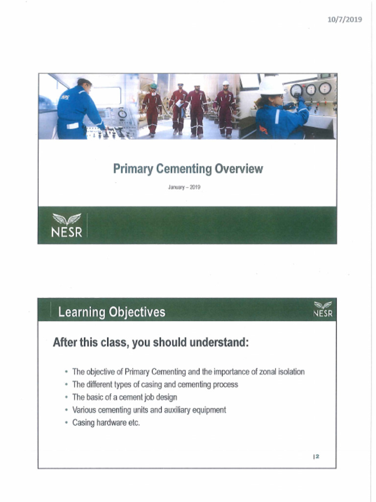 1 Primary Cementing Overview | PDF