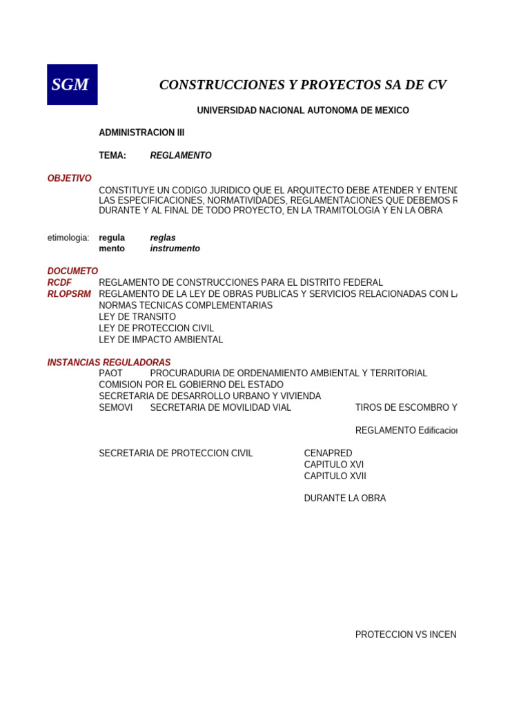 Regla Mentos | PDF | edificio | Ciudad de México