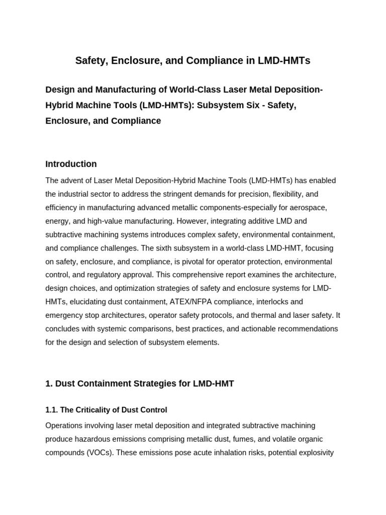 Safety and Compliance in LMD-HMT Design | PDF | Personal Protective ...