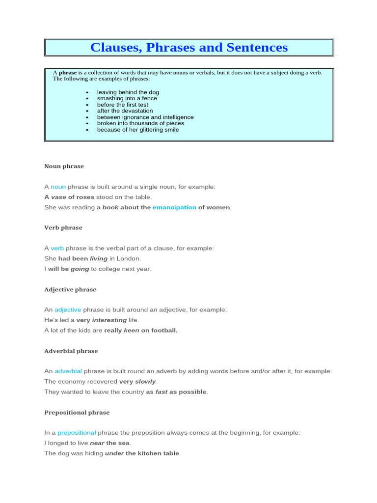 Understanding Phrases and Sentences | PDF | Phrase | Sentence (Linguistics)
