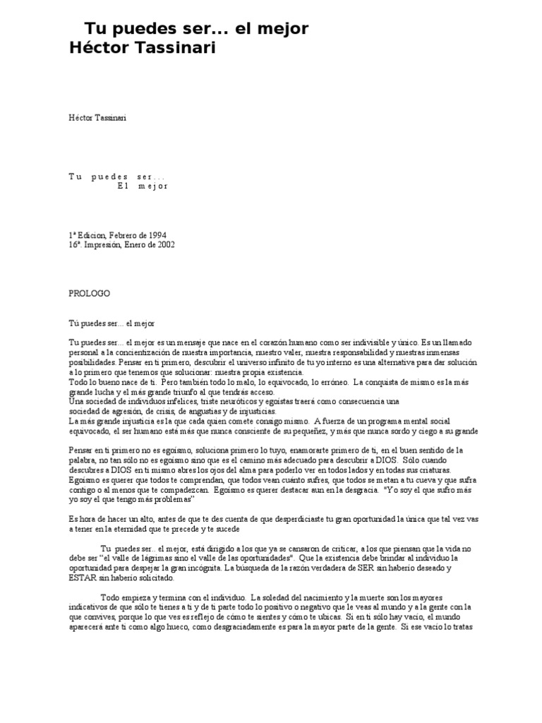 Tassinari Hector-Tu Puedes Ser... El Mejor | PDF | Vincent Van Gogh ...